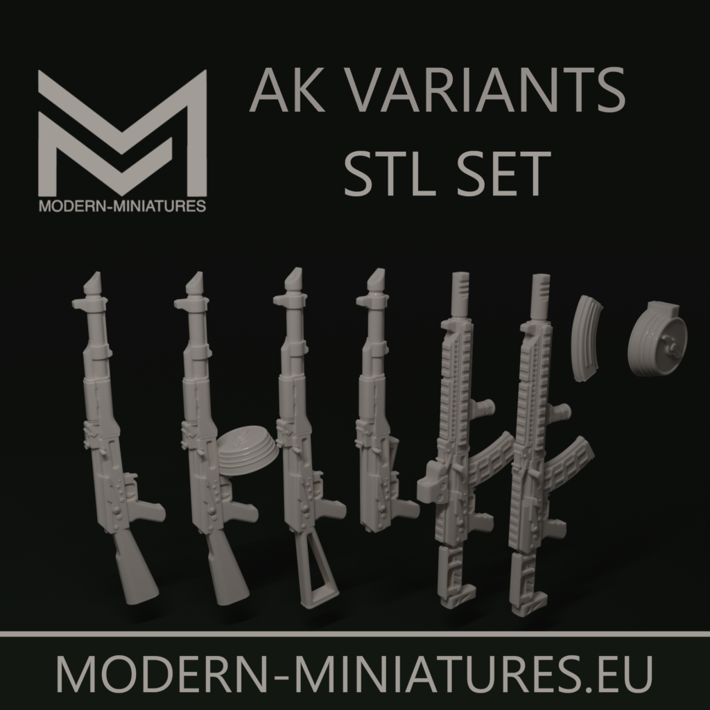 AK Variants Assault Rifle set – modern-miniatures.eu
