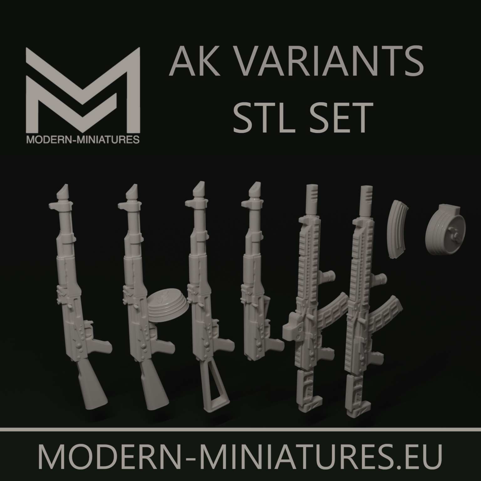 AK Variants Assault Rifle set – modern-miniatures.eu