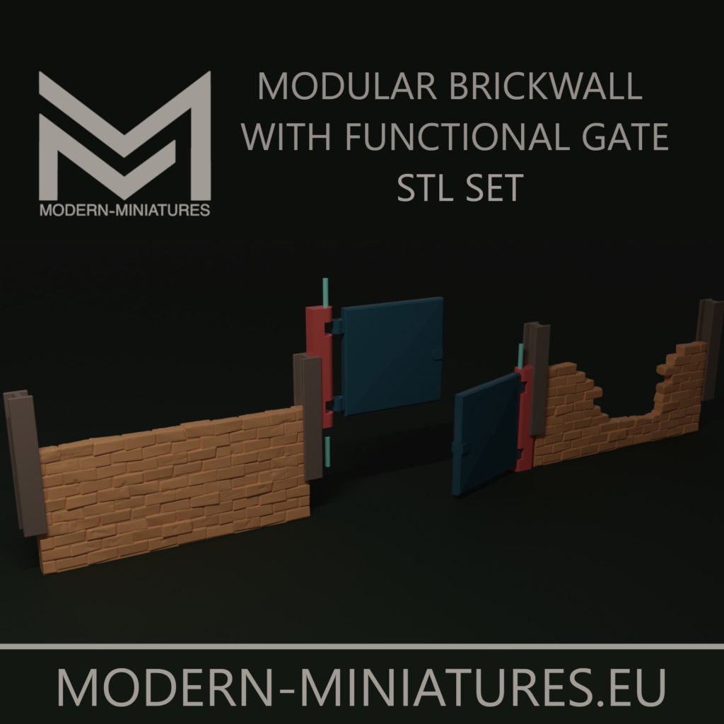 Modular Brickwall with functional Gate and Breachable Wall – modern ...