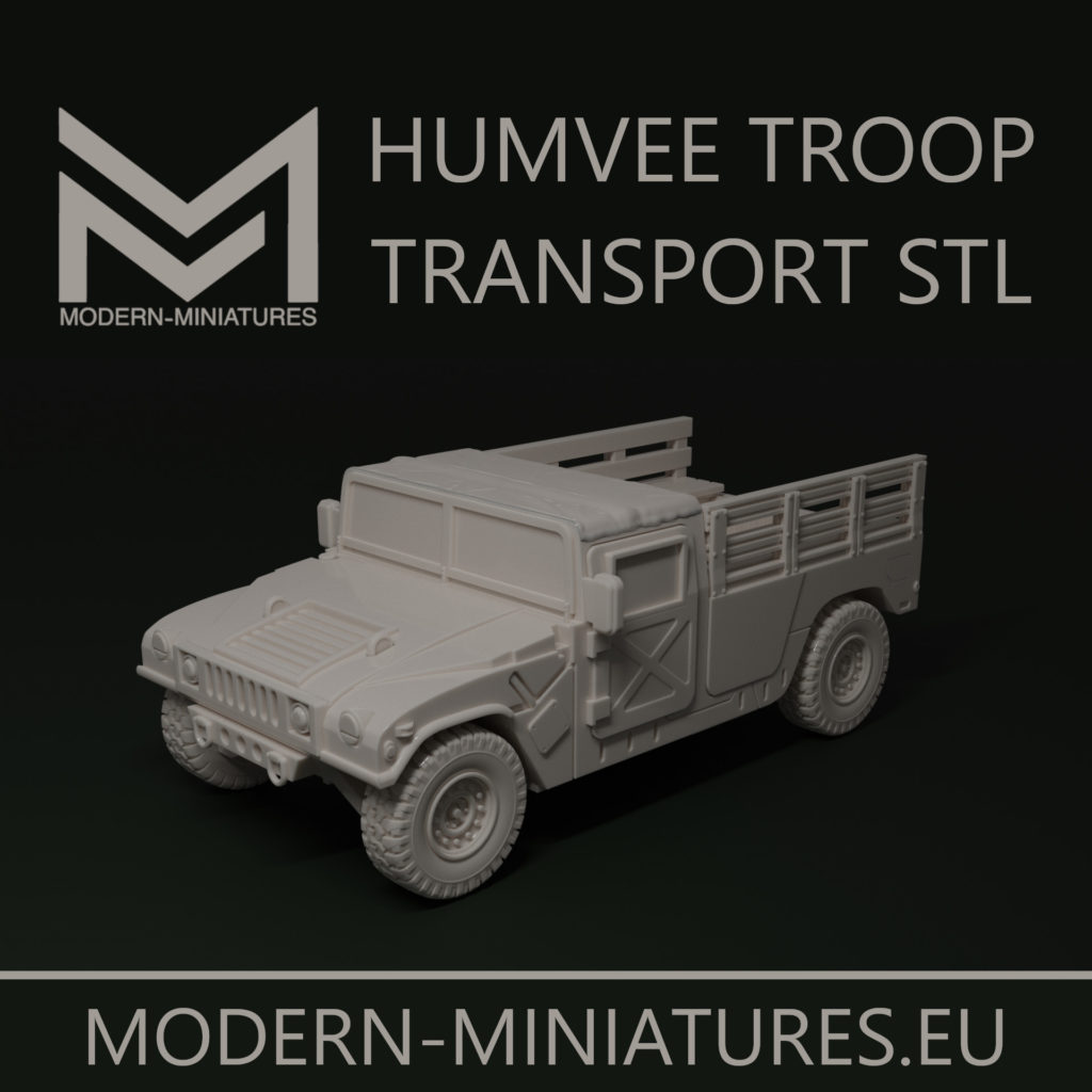 Humvee Troop Transport with optional armor – modern-miniatures.eu